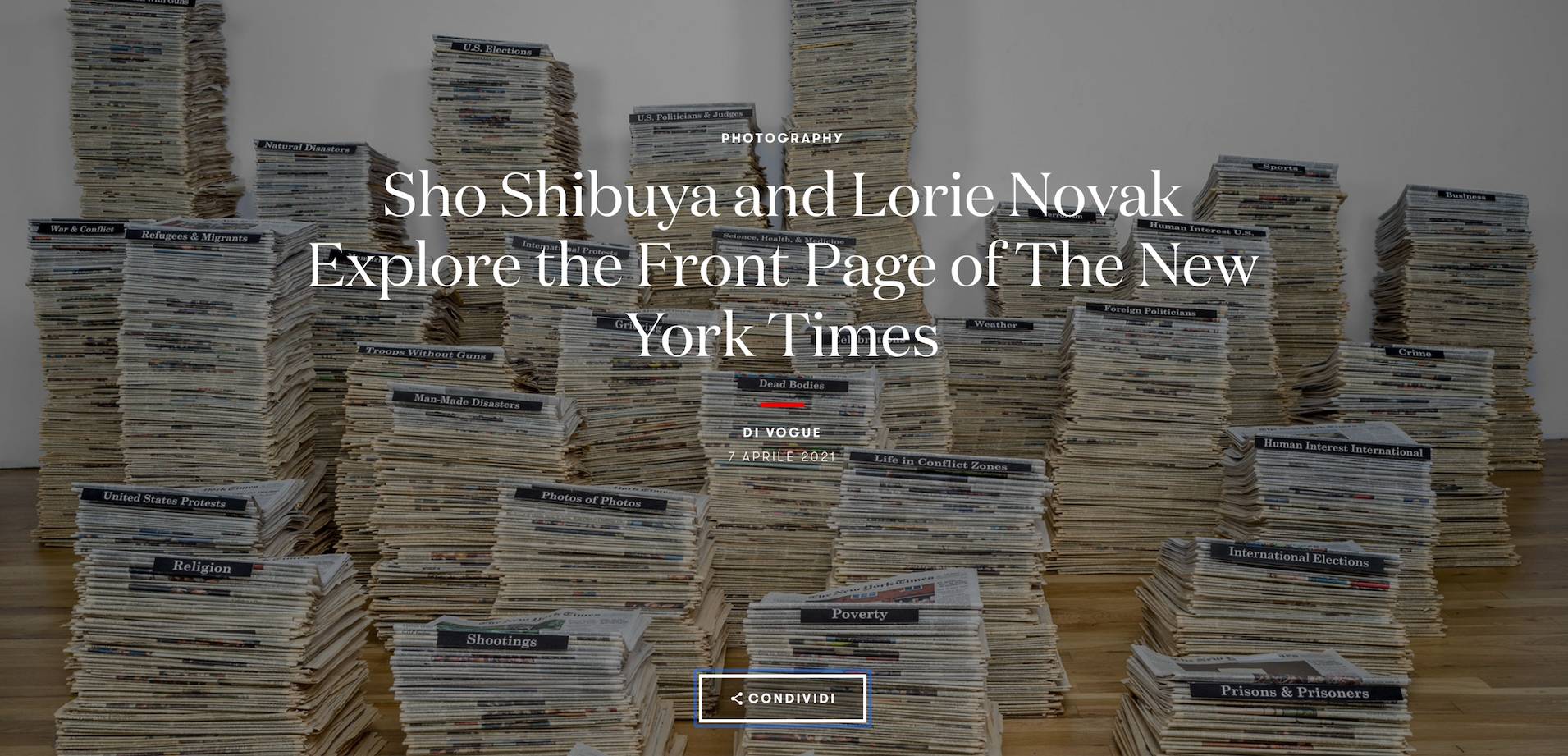 Photo & Imaging Prof Lorie Novak talks to Vogue about her work